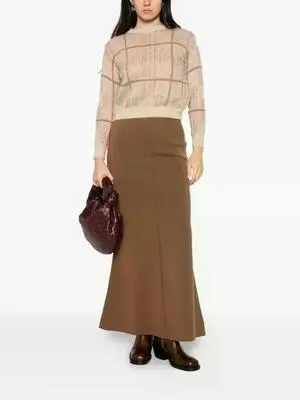 Max Mara Sequin-embellished Checked Sweater