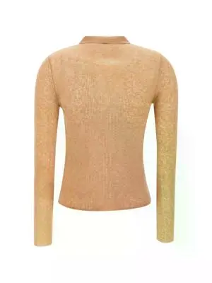 Aspesi Ribbed-knit Long-sleeve Polo Shirt