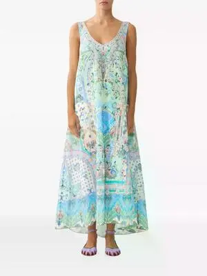Camilla Midsummer Mosaics V-neck Maxi Dress