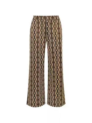 Malìparmi Chain-motif Flared Trousers - Neutrals