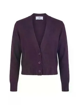 SOLOTRE V-neck Knitted Cardigan - Red