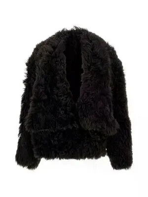 7 For All Mankind Shearling Lapel-collar Jacket - Black