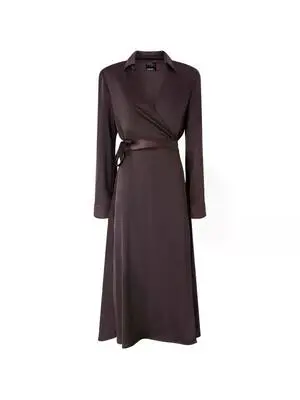 Pinko Midi Wrap Dress With Belt