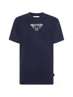 Philipp Plein Embroidered Logo-patch T-shirt - Blue