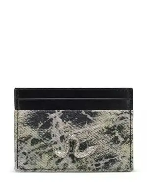 Roberto Cavalli Animal-print Cardholder - Grey