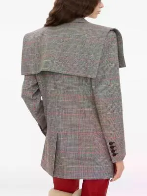 Chloé Check-pattern Cape-detail Blazer