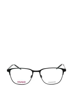 Hugo Rectangle-frame Glasses - Black