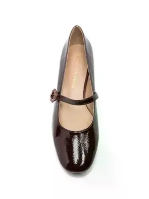 ALMA EN PENA Patent Crystal-embellished Pumps