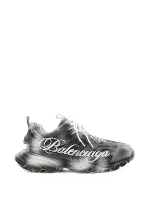 Balenciaga Track Script-logo Sneakers - Grey