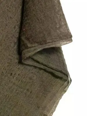 MOULETA Frayed-edges Scarf - Green