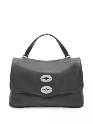 ZANELLATO Postina Studded Leather Shoulder Bag - Grey