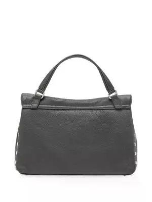ZANELLATO Postina Studded Leather Shoulder Bag - Grey