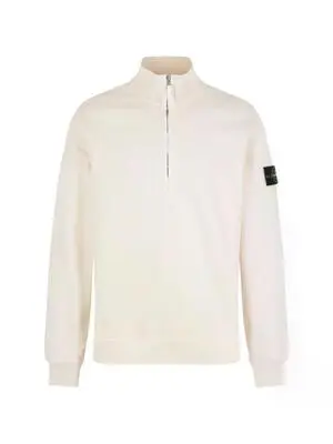 Stone Island 6100068 Brushed Organic Cotton Fleece Sweatshirt - Neutrals
