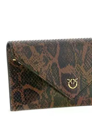 Pinko Love Birds Mini Clutch - Brown