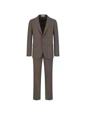 Tagliatore Pinstripe-pattern Suit - Brown