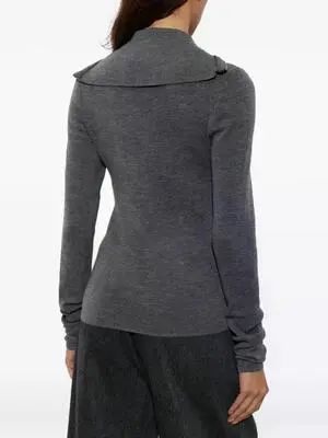 GESTUZ Gzrosalie Quarter-zip Wool Sweater