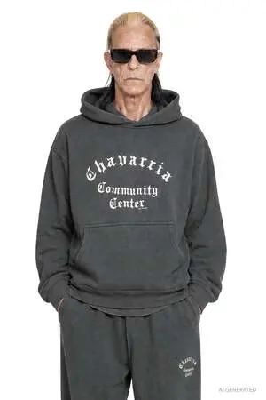 WILLY CHAVARRIA Community Center Hoodie - Black