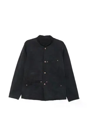 LOÏS DIONISIO Herringbone Button-up Shirt Jacket