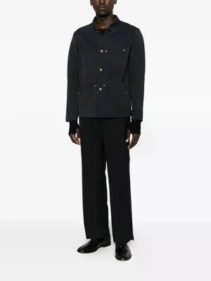 LOÏS DIONISIO Herringbone Button-up Shirt Jacket