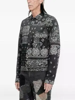 Kapital Bandana-print Patchwork Shirt Jacket - Black