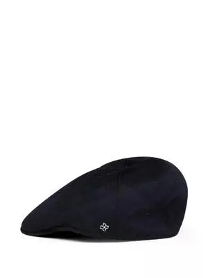Tagliatore Segmented Cashmere Flat Cap - Blue