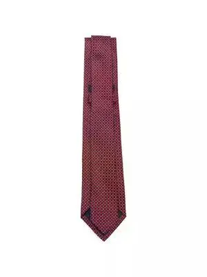 ANTONIO MURO Geometric-pattern Tie - Red
