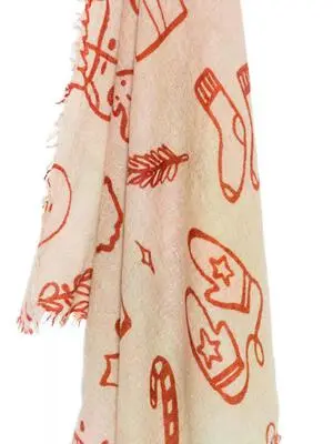 MOULETA Graphic-print Frayed Scarf