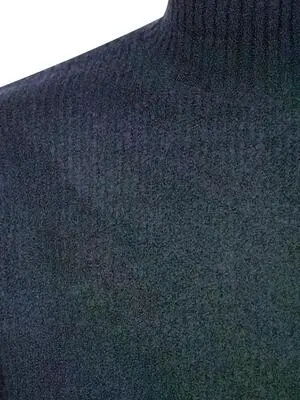 PAOLO PECORA High-neck Bouclé Sweater - Blue