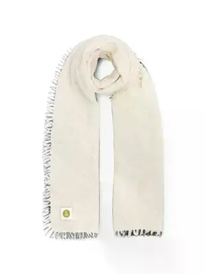 V VON GOAT Frayed-edge Scarf - Neutrals