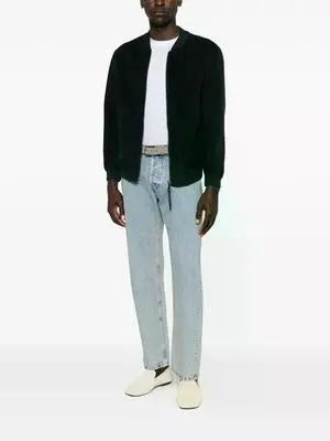 AMARANTO Faded Straight-leg Jeans