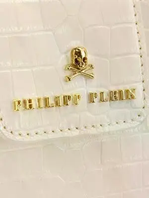 Philipp Plein Crocodile-effect Leather Clutch Bag