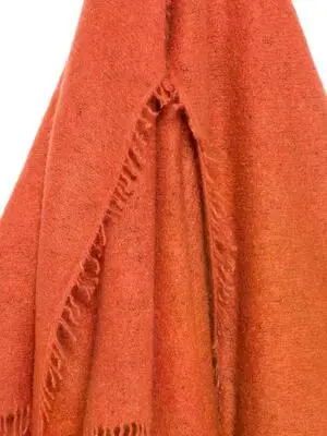 MOULETA Fringed Brushed Scarf - Orange