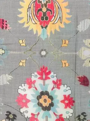 MOULETA Floral-print Frayed Scarf