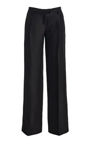 Calvin Klein Emely Low-rise Linen-silk Straight-leg Pants
