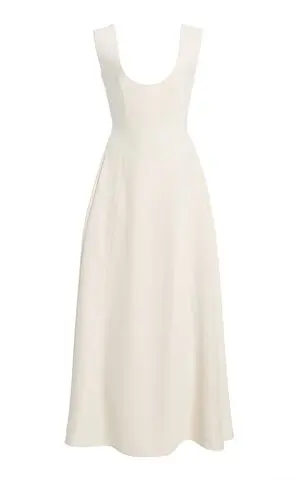 Calvin Klein Margo Scoop-neck Maxi Dress - Ivory