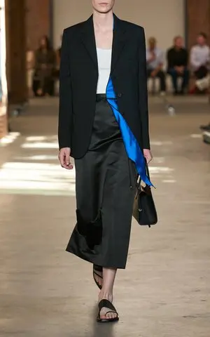 Calvin Klein Maelys Mid-rise Silk-wool Midi Skirt