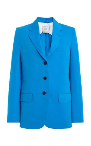 Calvin Klein Amora Single-breasted Virgin-wool Jacket - Blue