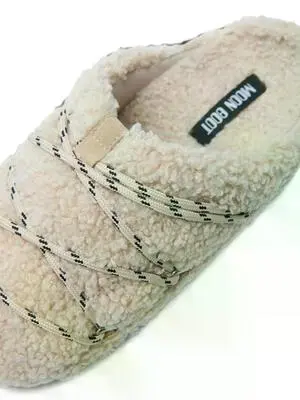 Moon Boot Teddy Slippers Beige - Neutrals