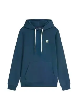 Scotch & Soda Logo-patch Drawstring Hoodie - Blue