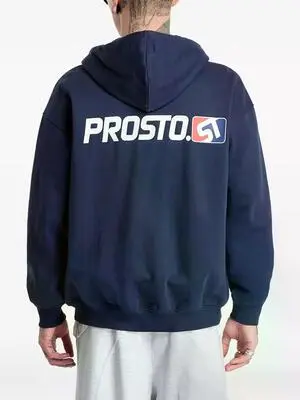 PROSTO St Zip-up Logo-patch Hoodie