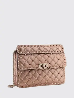 Valentino Garavani Rockstud Spike Matelassé Leather Bag With Chain Strap