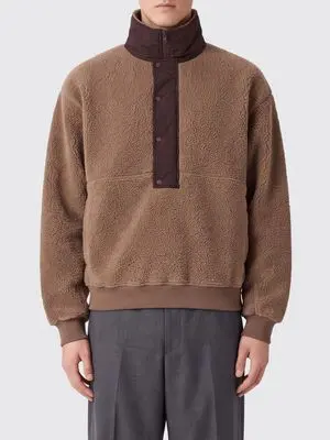 ENTIRE STUDIOS High-neck Half-zip Fleece Jacket With Elasticated Cuffs - Brown