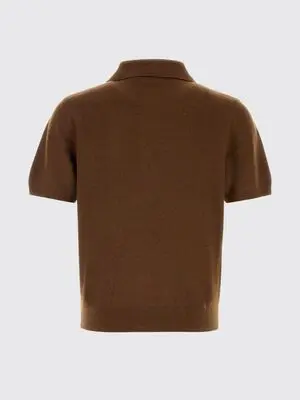 ENTIRE STUDIOS Knitted Wool And Cashmere Blend Polo Shirt With Three Buttons - Cedar