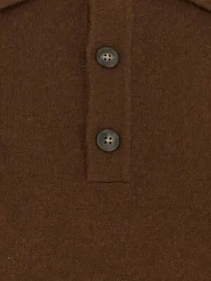 ENTIRE STUDIOS Knitted Wool And Cashmere Blend Polo Shirt With Three Buttons - Cedar