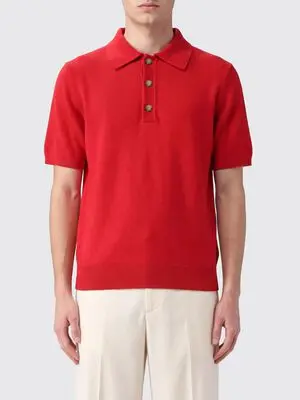 ENTIRE STUDIOS Knitted Wool And Cashmere Blend Polo Shirt With Three Buttons - Red