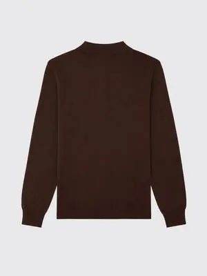 Aspesi Long-sleeve Wool Polo Jumper With Ribbed Collar