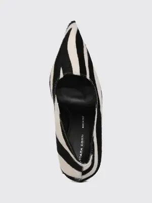 Liviana Conti Zebra Print Pony Hair Pumps With Stiletto Heel