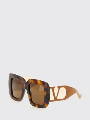 Valentino Garavani Vlogo Butterfly Sunglasses In Tortoiseshell Acetate - Beige