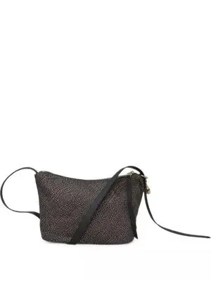 Borbonese Small Prive Opium-print Shoulder Bag - Black
