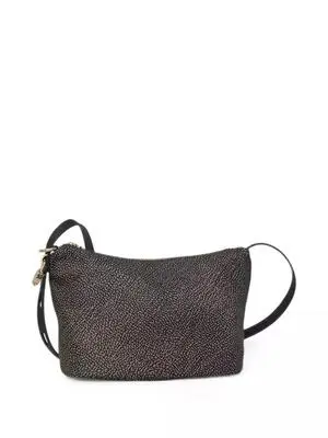 Borbonese Small Prive Opium-print Shoulder Bag - Black